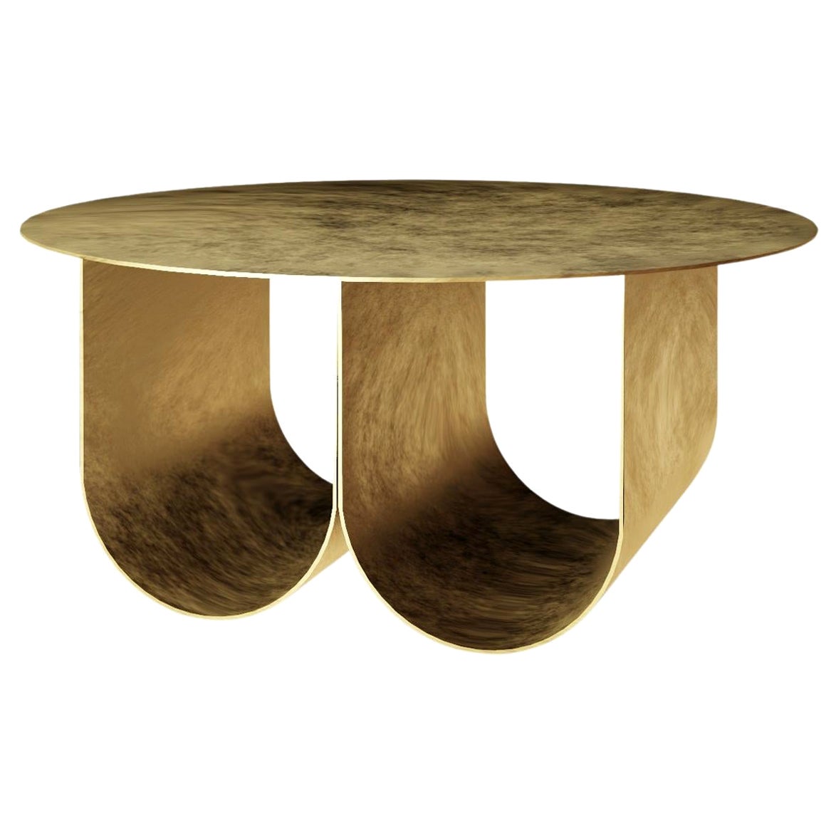 Gold Square 3 Half Arches Arcade Side and Cofffe Table by Kasadamo For ...