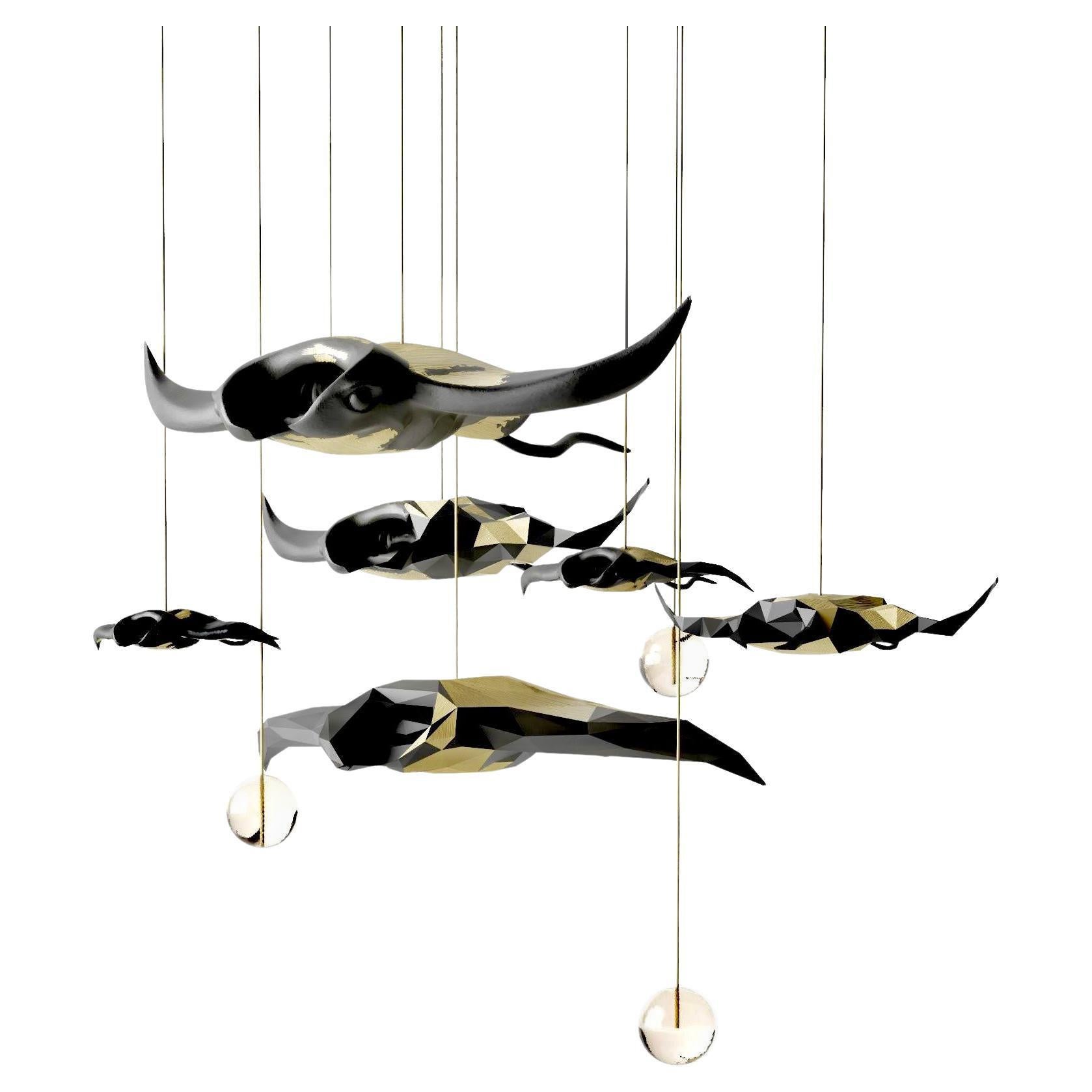 Contemporary Chandelier 'Cirkus' by AGO 'Small - Charcoal' For Sale at ...