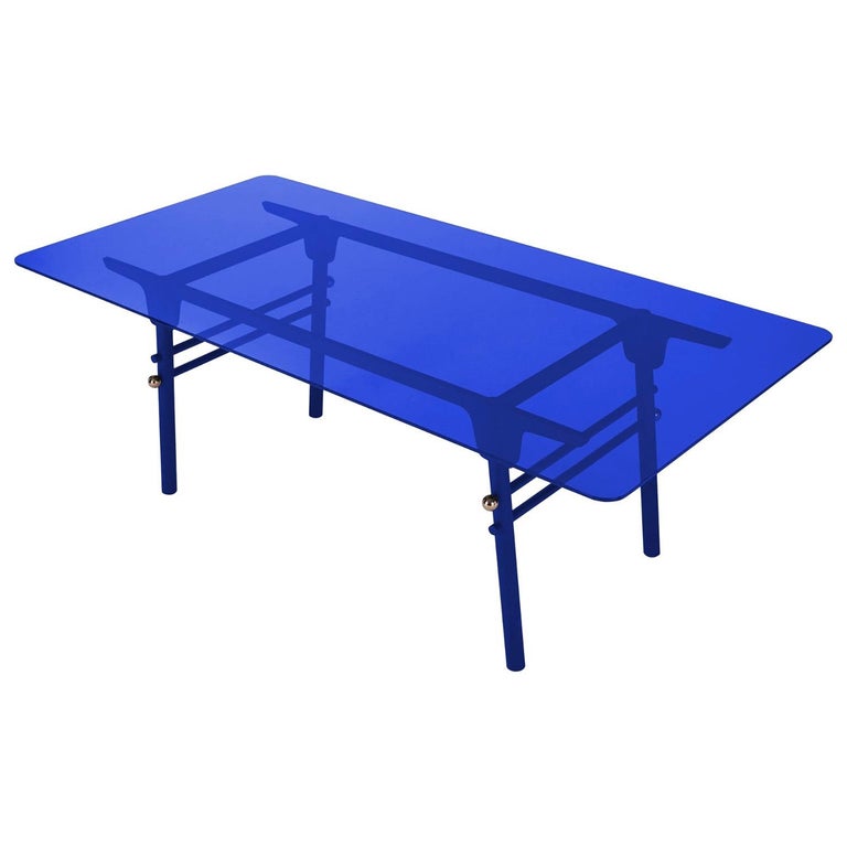 Blue Glass Table by Arik Levy For Sale at 1stDibs