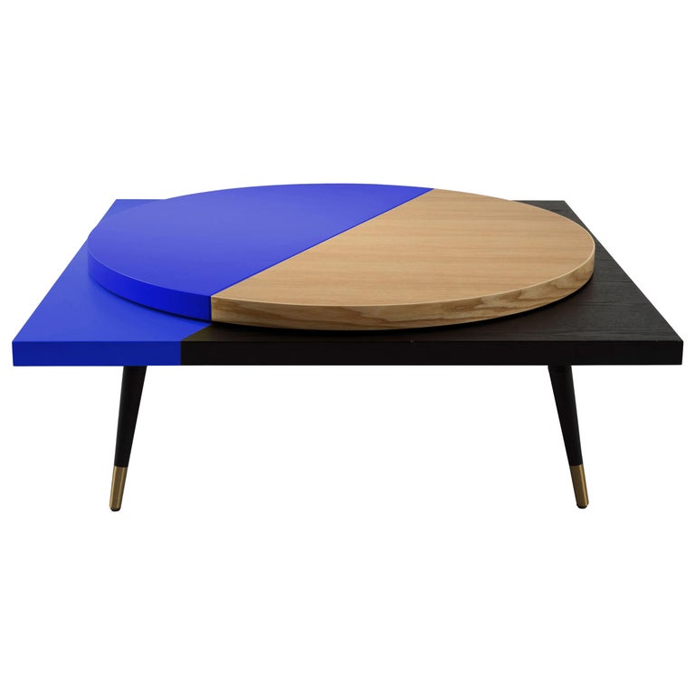 Rotating Round Top Table by Thomas Dariel For Sale at 1stDibs