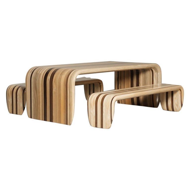 Set of Surf-Ace Table and 2 Benches by Duffy London For Sale at 1stDibs