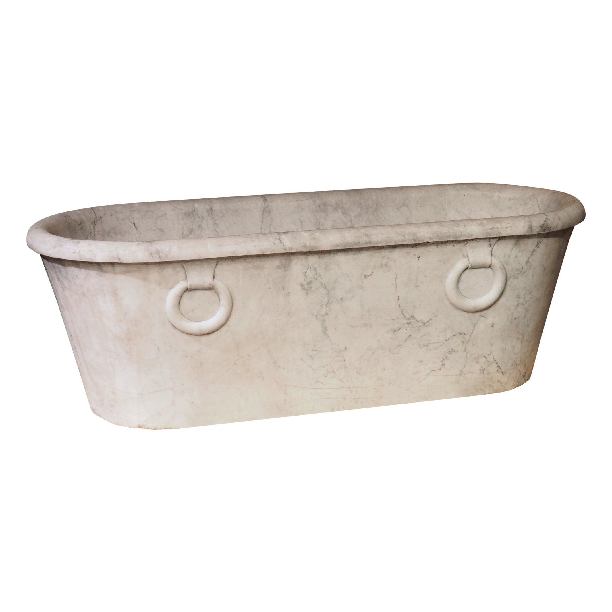Antique Carrara Marble Bathtub from Italy, 19th Century at 1stDibs
