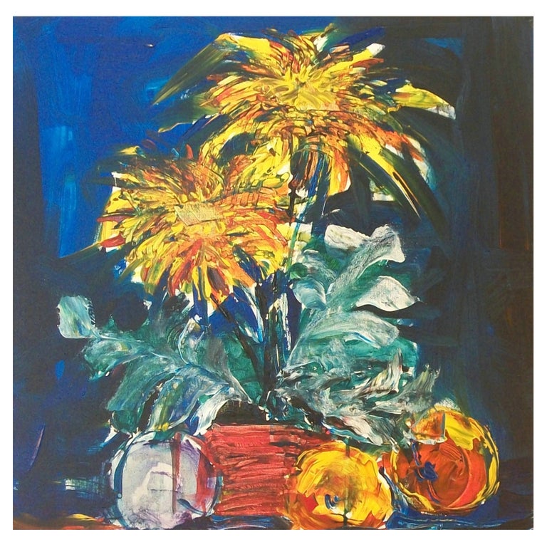 MICHAEL BLAZEK - #15 - Floral Still Life Acrylic Painting - Canada ...