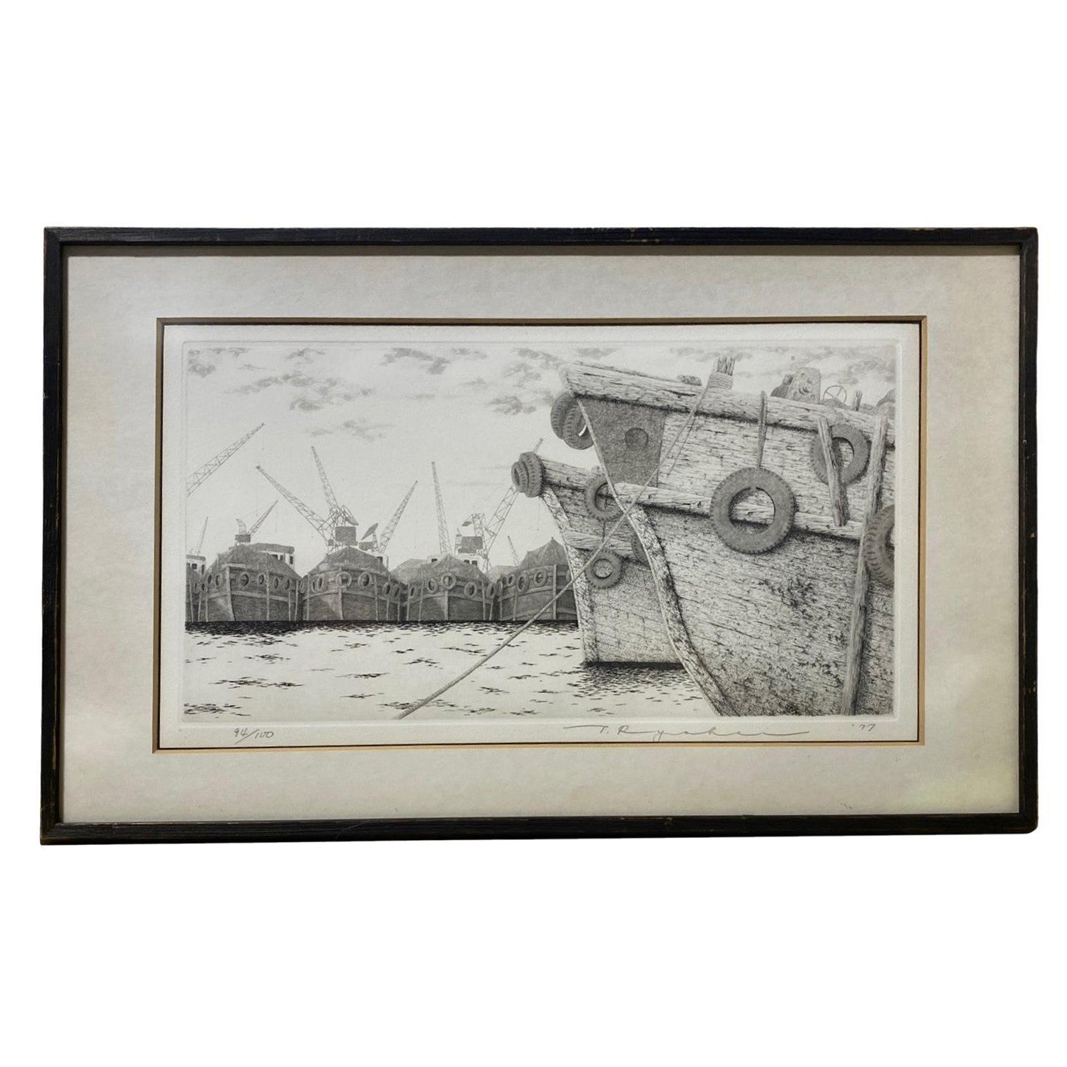 Makoto Ouchi Large Limited Edition Signed Japanese Etching Print For ...