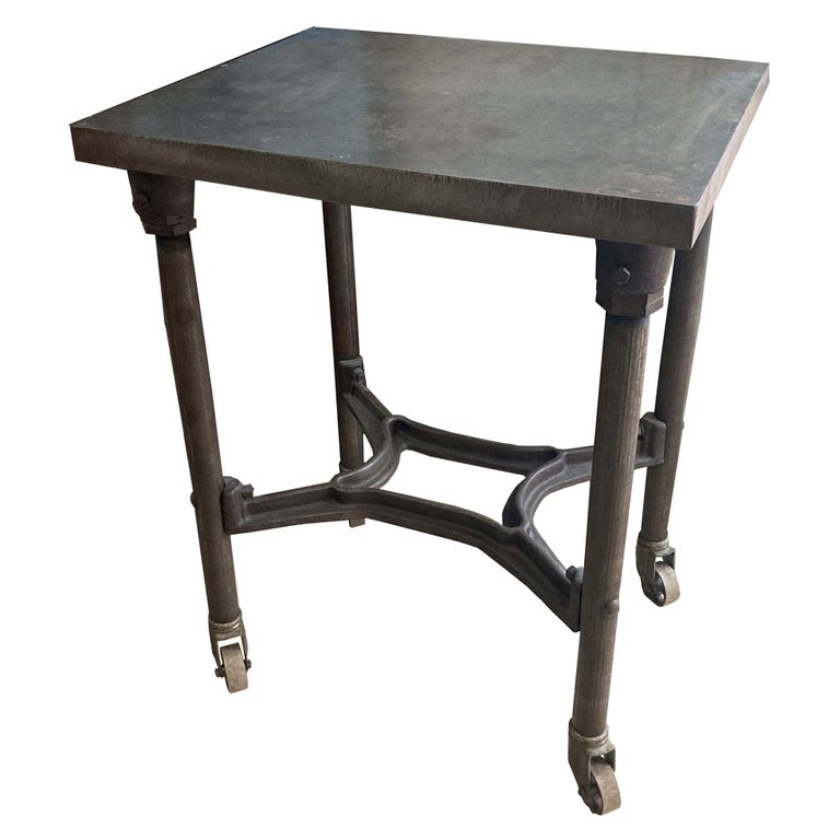 20th Century Industrial Cast Iron Turtle Table For Sale at 1stDibs