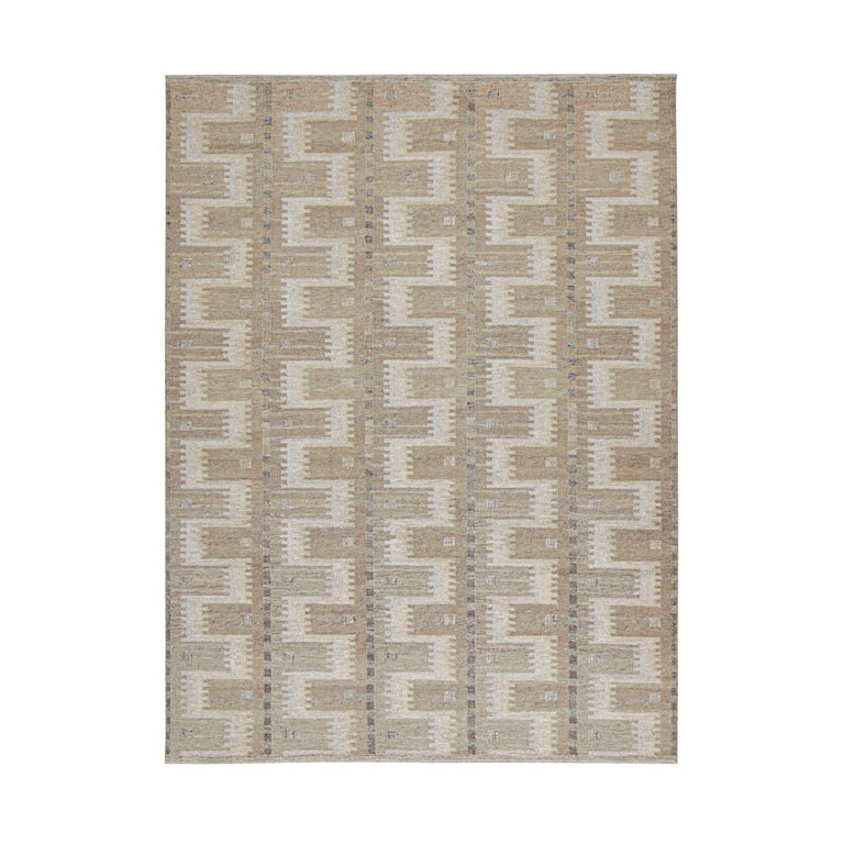 Rug and Kilim’s Scandinavian Style Custom Kilim Design with Geometric ...