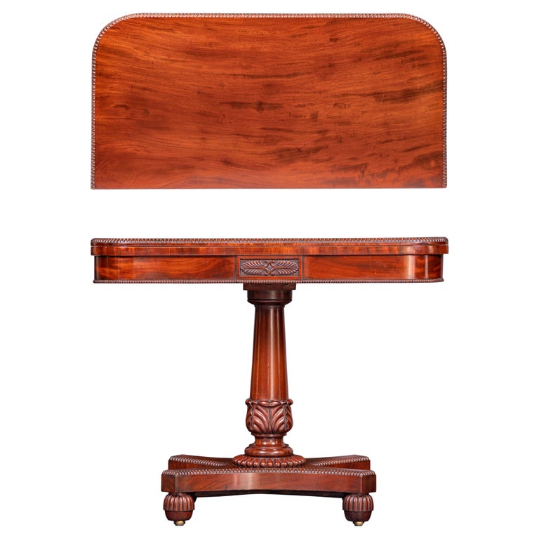 19th Century English Regency Card Table Stamped Gillows Of Lancaster ...