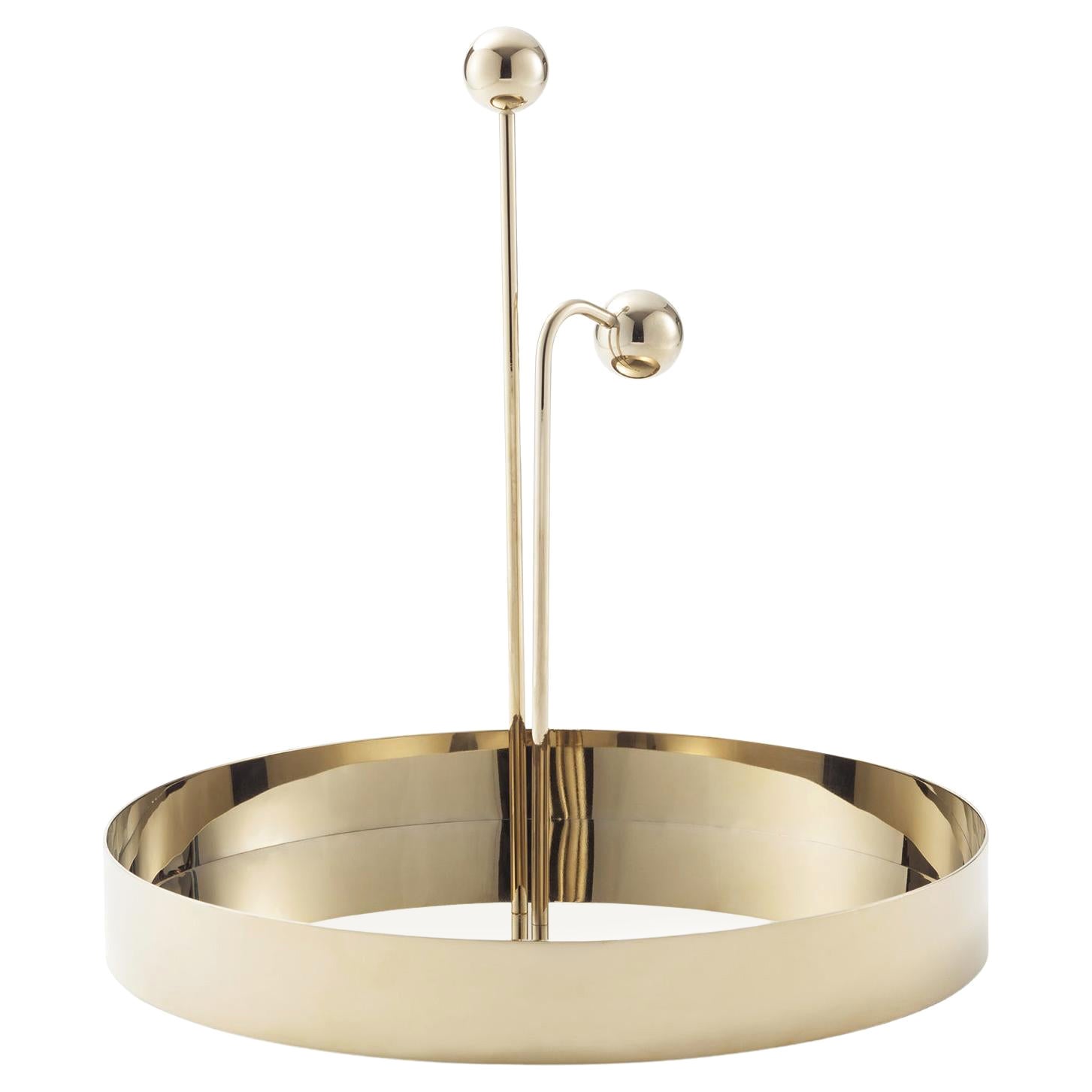 Dariel Studio off the Moon Tray in Brass with Pink Copper Finish for ...