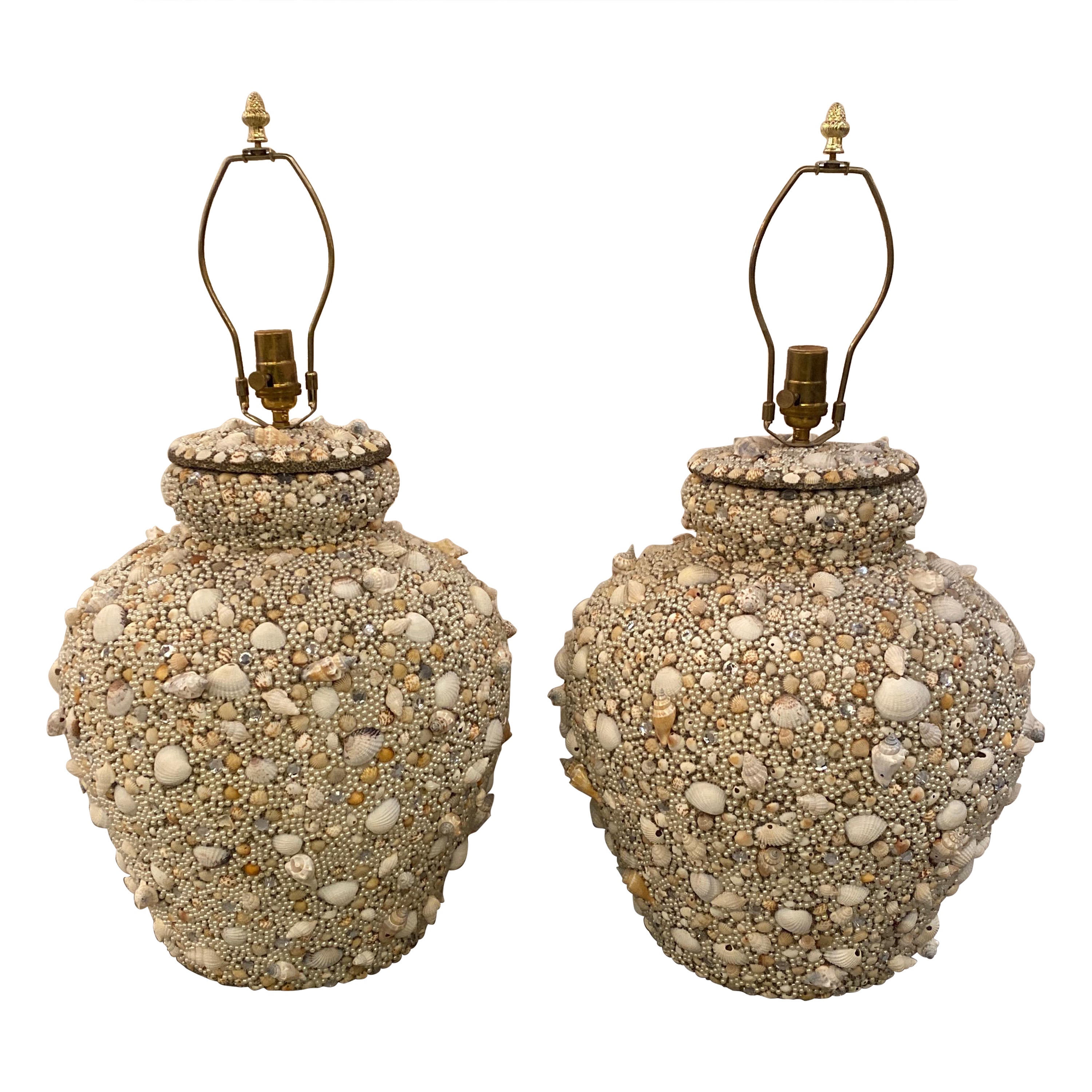 Pearlescent Acrylic Shell Lamp with Pearl at 1stDibs | pearlescent conch