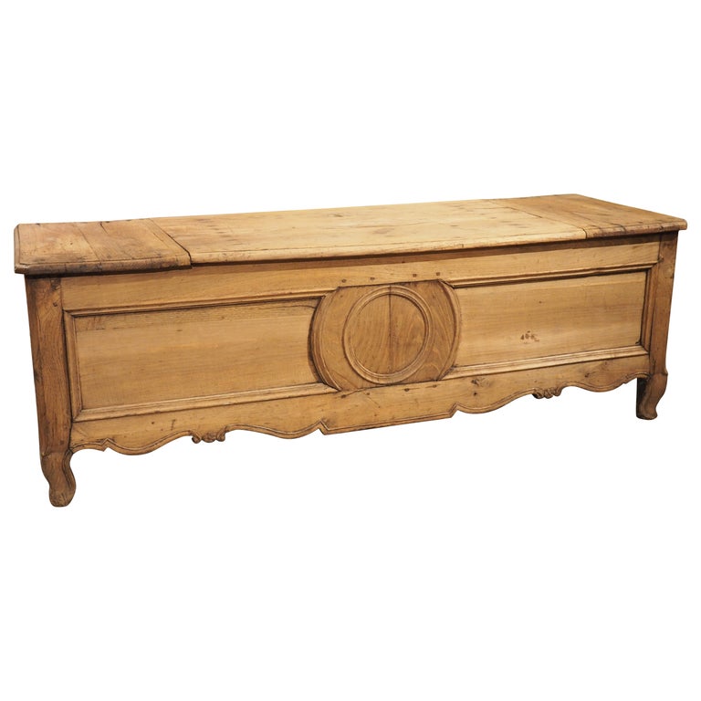 Antique Chestnut Wood Trunk from Brittany, France, Circa 1860 For Sale ...