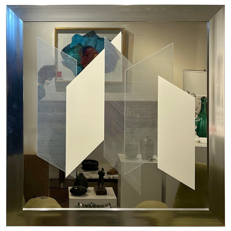 Space Age Decorative Large Geometric Mirror by Greg Copeland Signed M ...