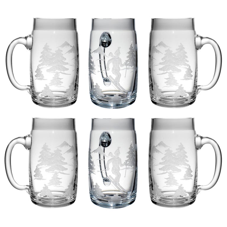 Black Forest Beer Glass Skier Decor Sofina Boutique Kitzbuehel For Sale ...