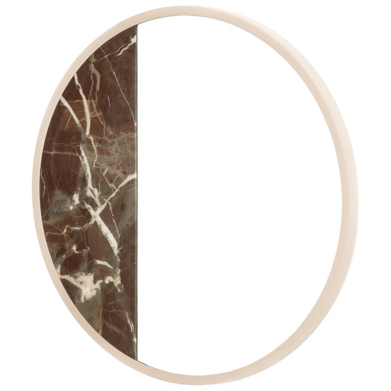 Round Marble Mirror, Handmade in Italy For Sale at 1stDibs