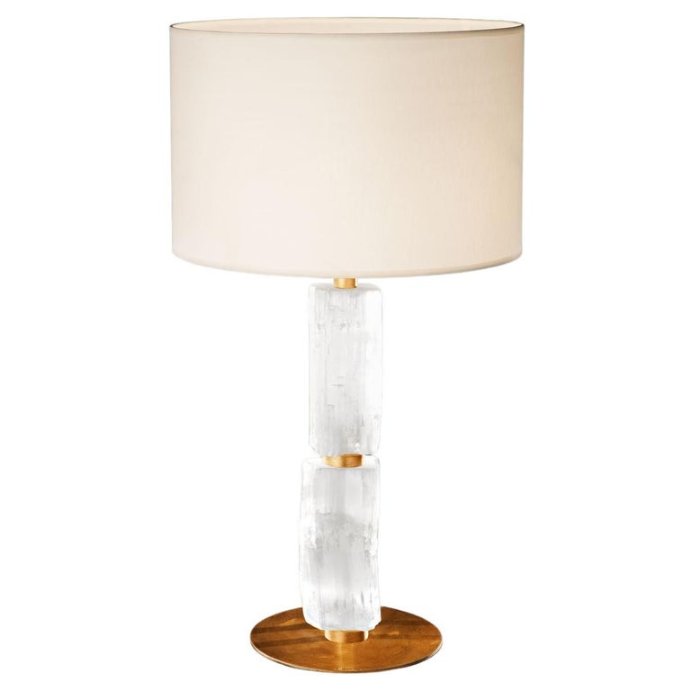 Hadley Deluxe Selenite Table Lamp For Sale at 1stDibs