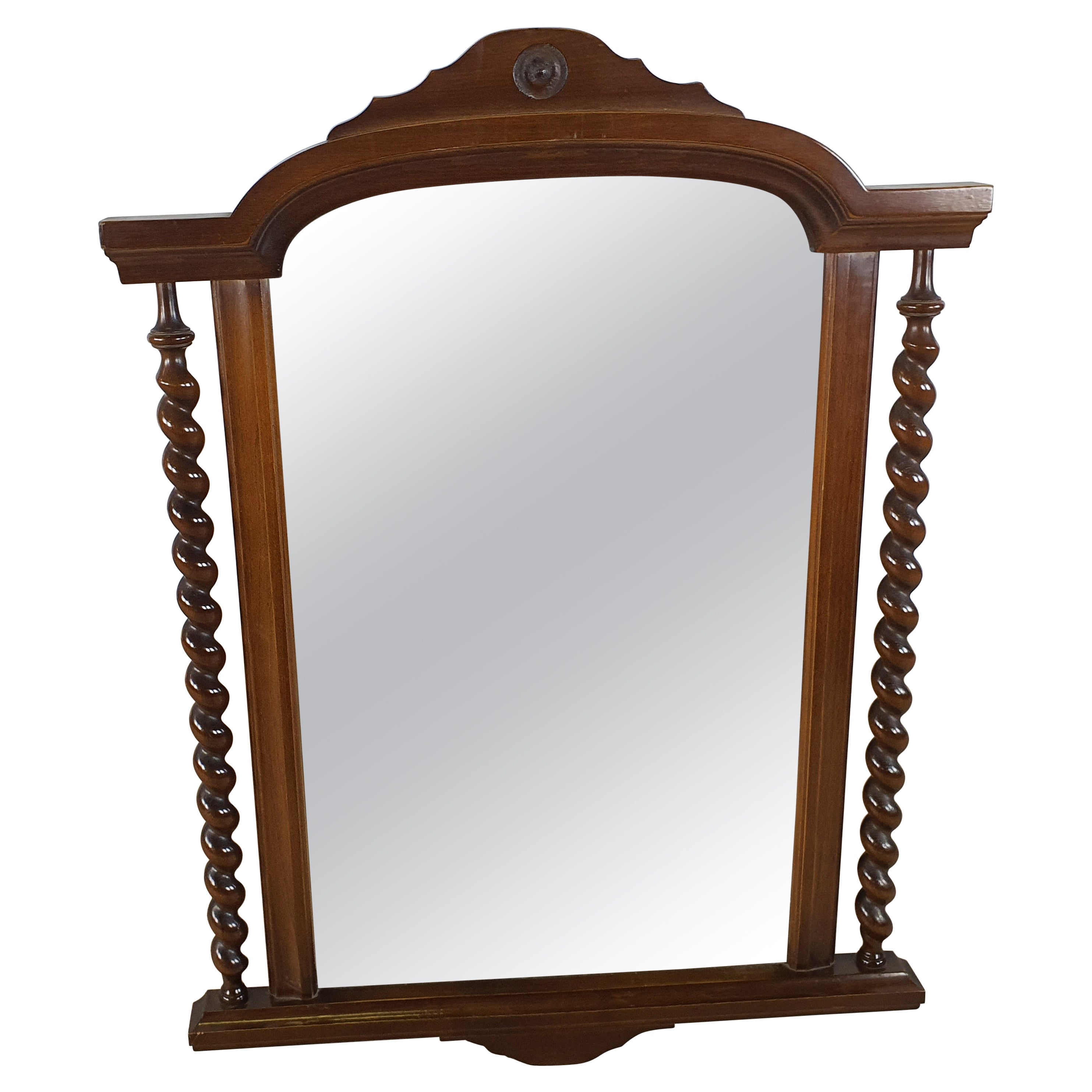 80s Mirror in Glass and Plywood For Sale at 1stDibs
