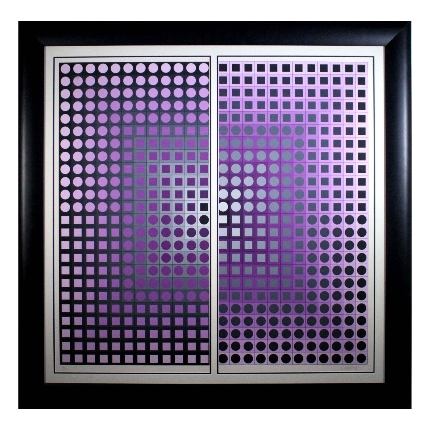 Ben Cunningham Op Art Silkscreen Diptych, 1970 at 1stDibs | ben ...