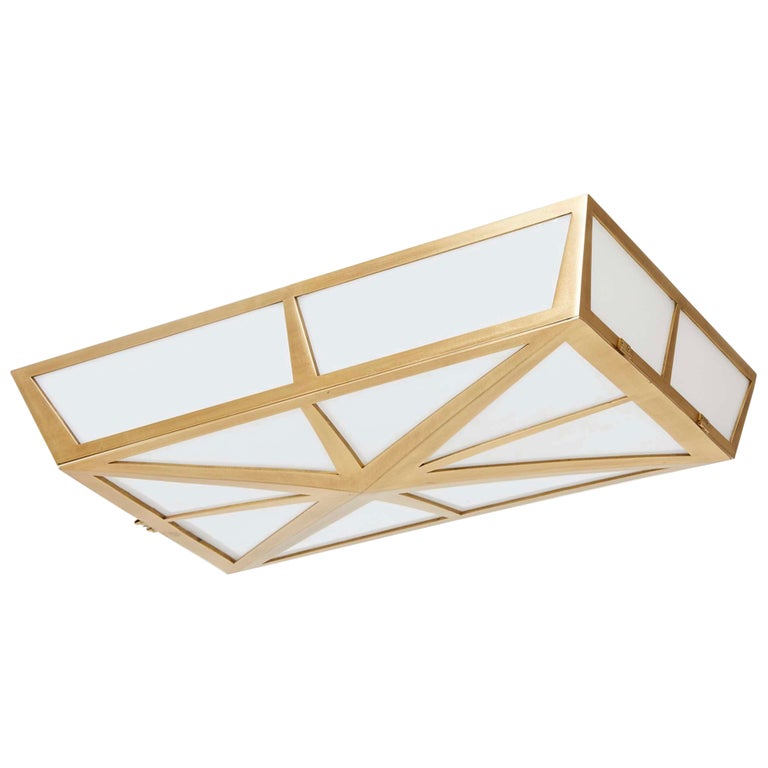 David Duncan Studio Rectangular Compass Flush Mount For Sale at 1stDibs