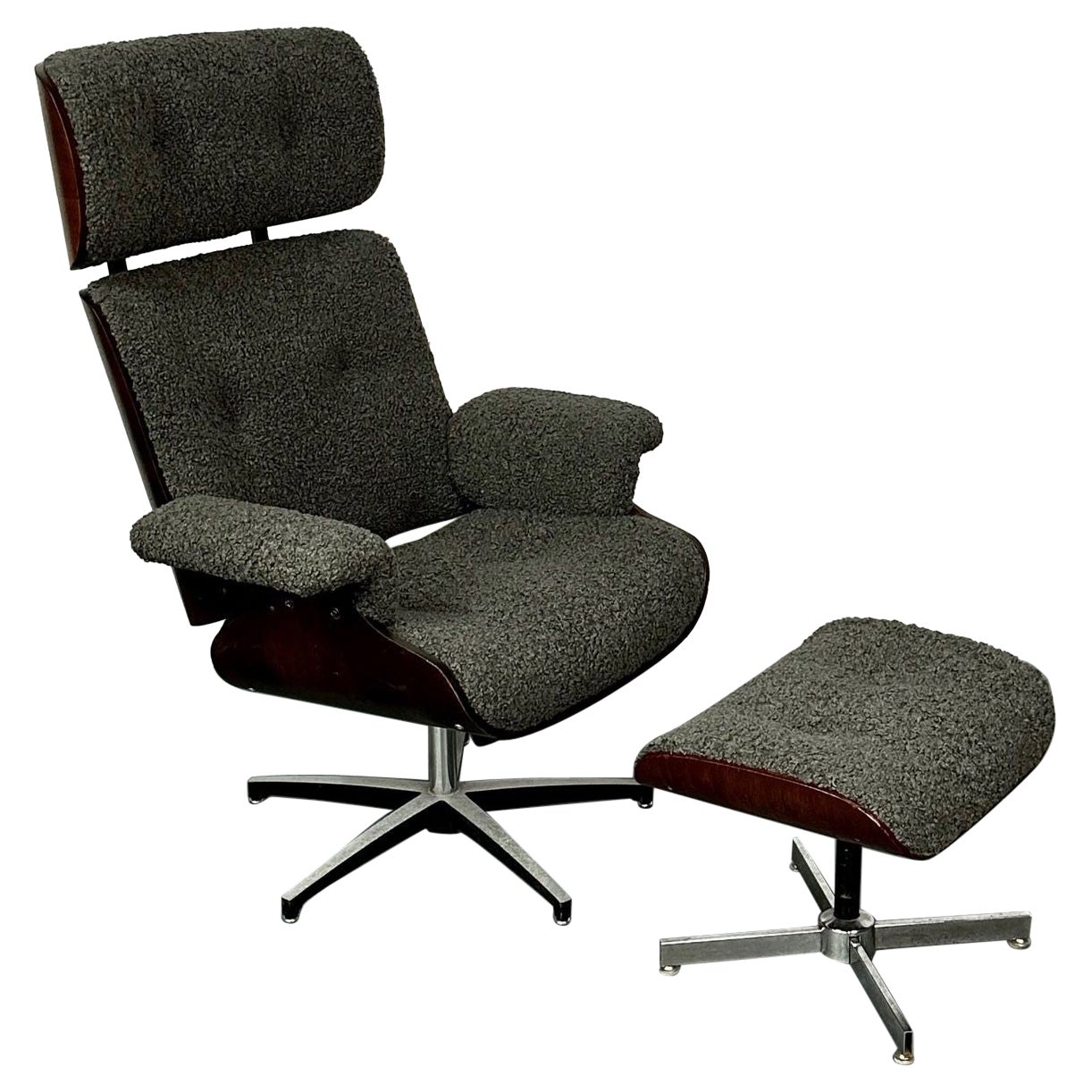 Charles and Ray Eames, Lounge Chair and Ottoman '2' For Sale at 1stDibs