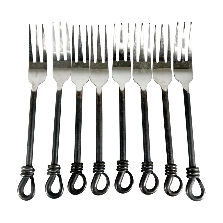 Modern Design Gourmet Settings Twist N Shout Dinner Forks Set of Eight ...