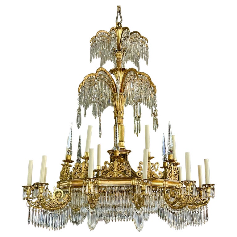 Monumental Neo-Classical 18 Arm Chandelier, circa 1825, Designed by ...