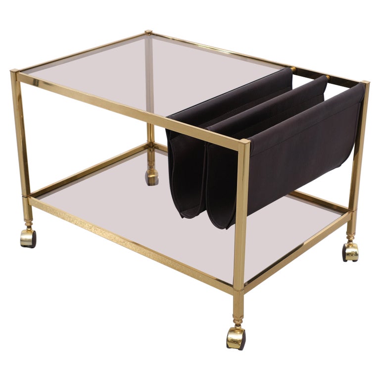 Brass Trolley Magazine holder 1960s France For Sale at 1stDibs