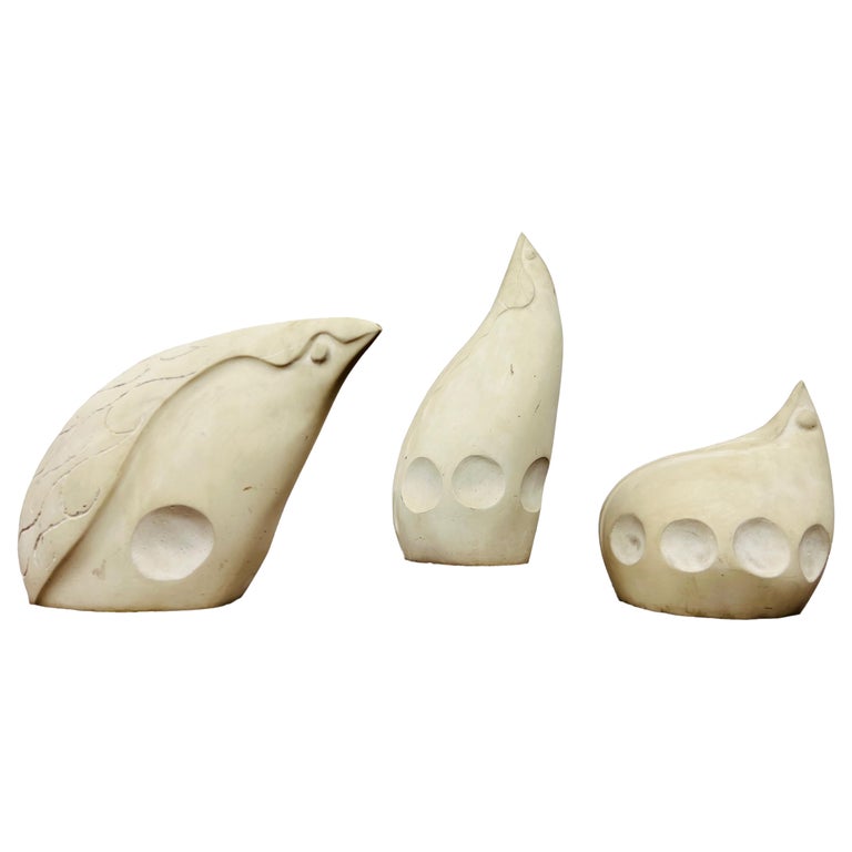 Set of 3 Masatoyo "Kuki" Kishi Penguin Sculptures For Sale at 1stDibs