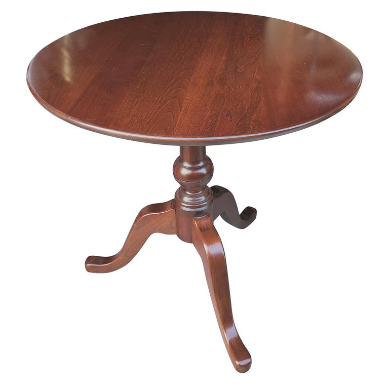 Pennsylvania House Solid Cherry Tilt-Top Round Center Table For Sale at ...