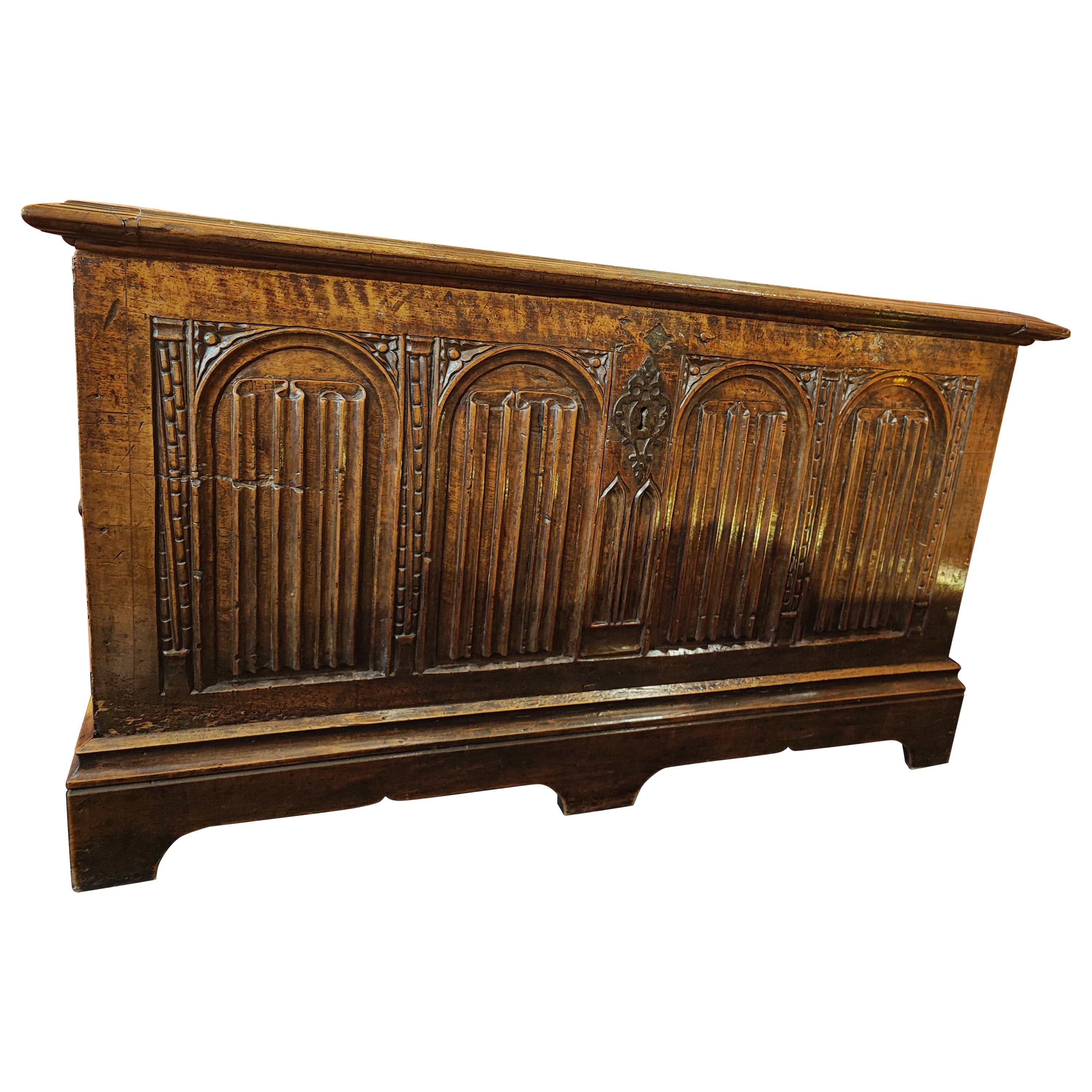Gothic Chest with Napkin Folds For Sale at 1stDibs