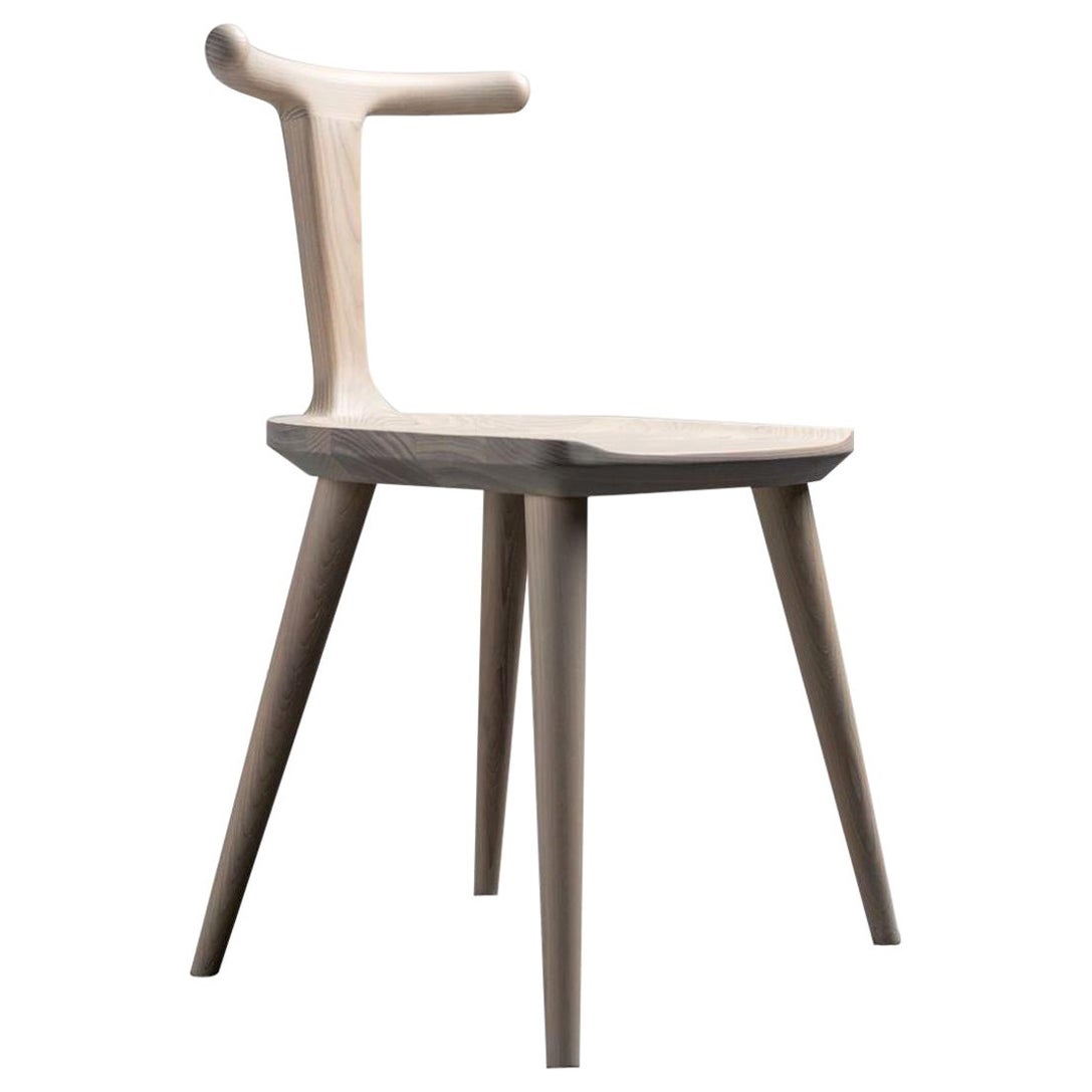 Fjoon Dining Chair/Occasional Chair White Ash in Leather by Fernweh ...