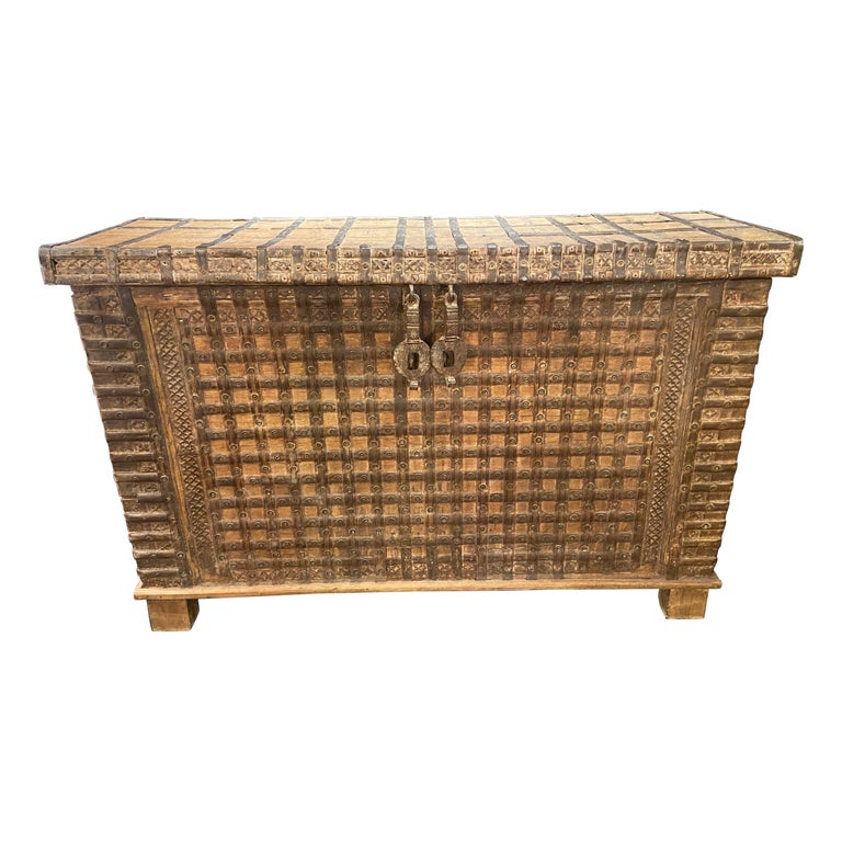 Early 1800's Trunk Console For Sale at 1stDibs
