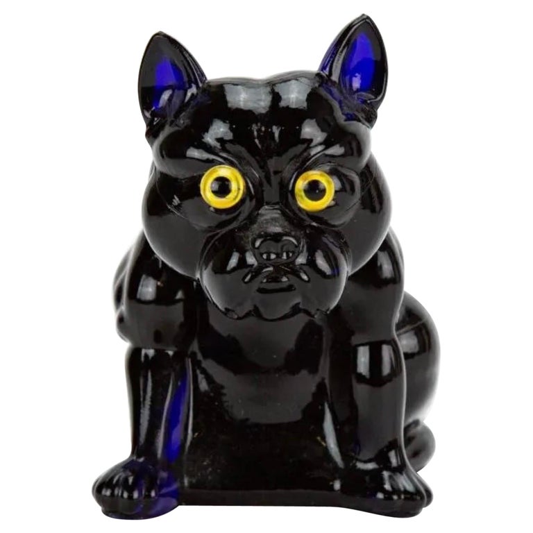 Wonderful Rare Modern Murano Italian Cobalt Blue Art Glass Bull Dog ...