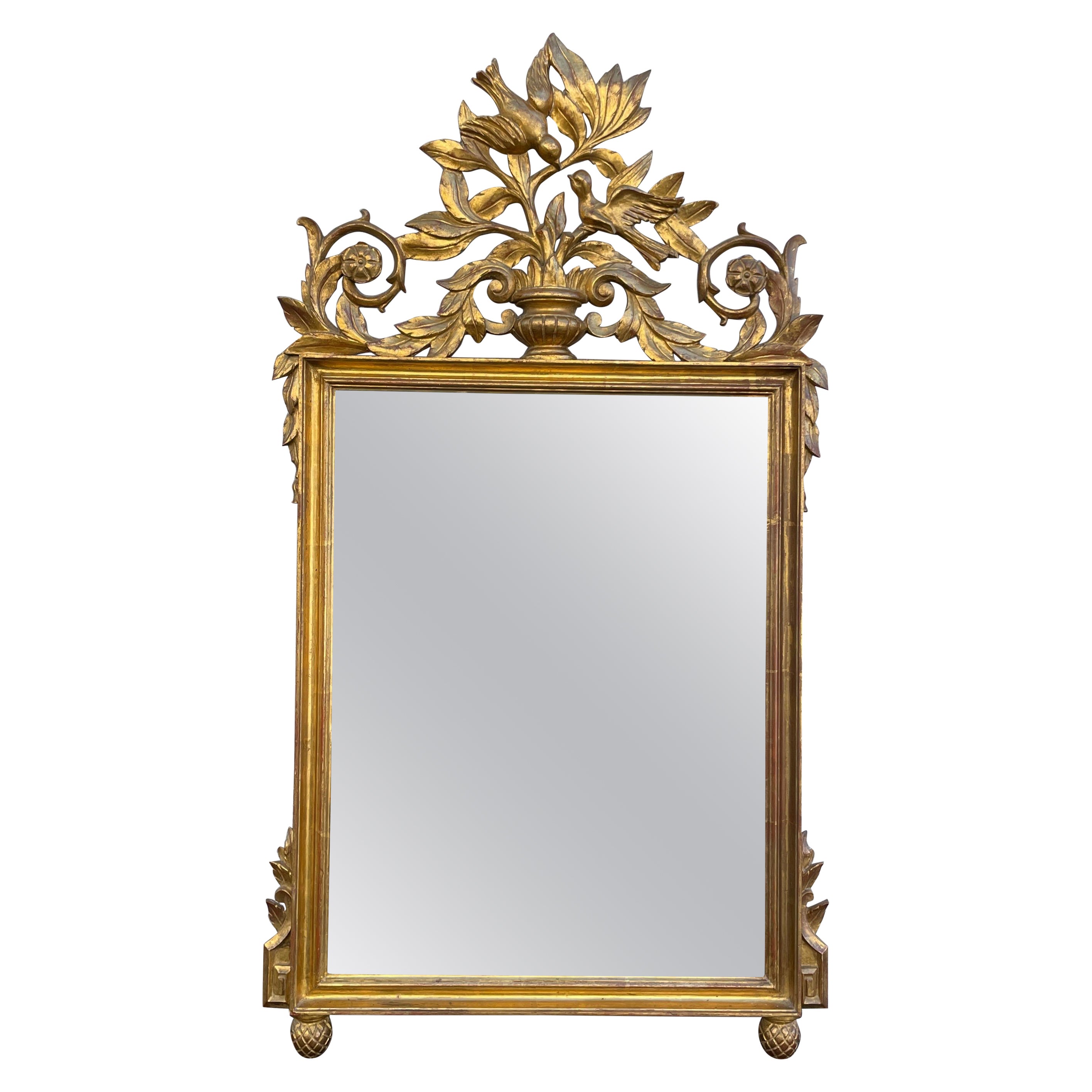 Italian Neoclassical Carved Giltwood Double Headed Eagle Mirror For ...