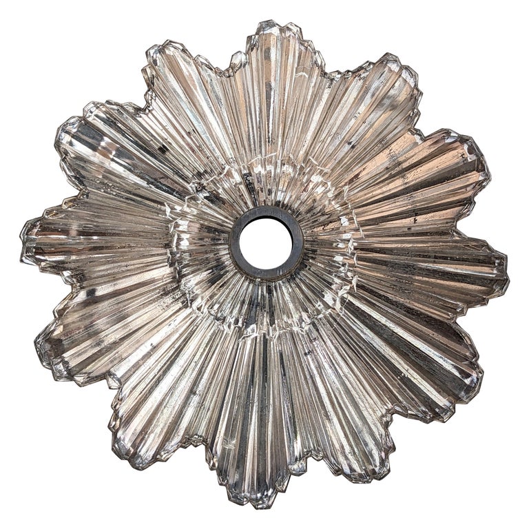 Art Deco Mercury Glass Star Chandelier Ceiling Canopy For Sale at 1stDibs