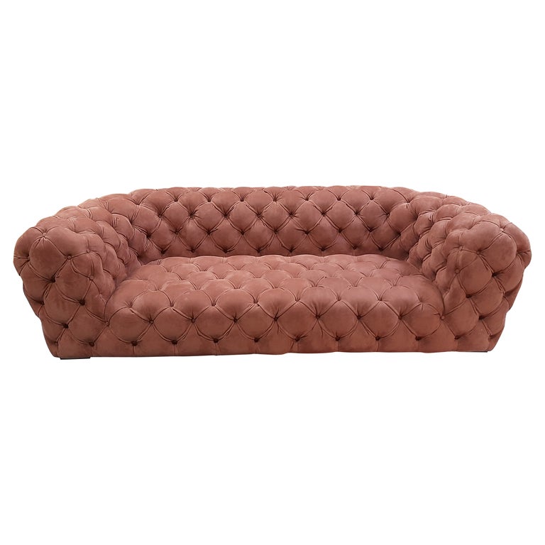 "Chester Moon" Italian Tufted Leather Sofa for Baxter For Sale at 1stDibs