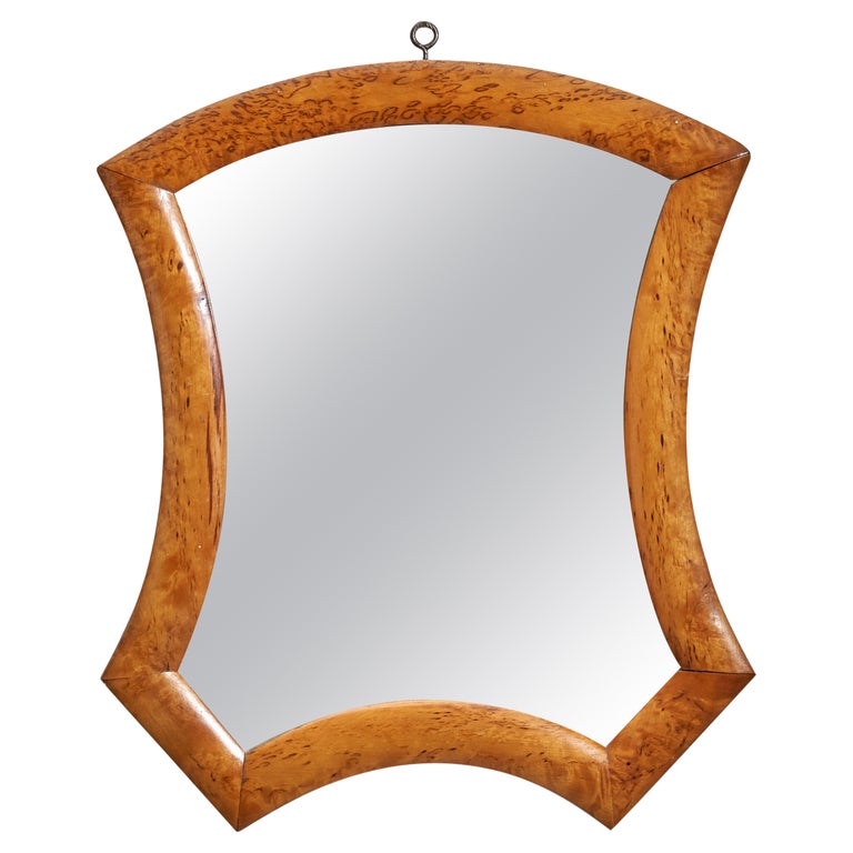 Swedish Designer, Wall Mirror, Masur Birch, Mirror Glass, Sweden, 1930s ...