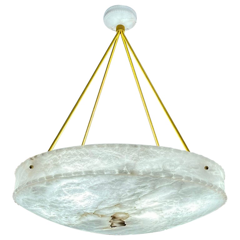 Beaded Alabaster Light Fixture For Sale at 1stDibs