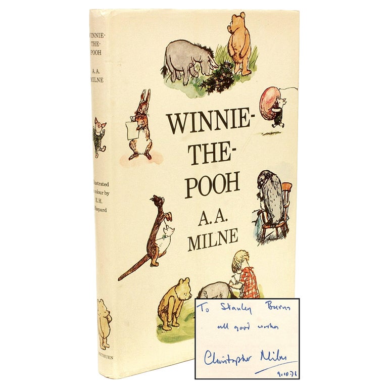 MILNE. Winnie The Pooh - 1ST COLOR ED - INSCRIBED BY CHRISTOPHER 'ROBIN ...