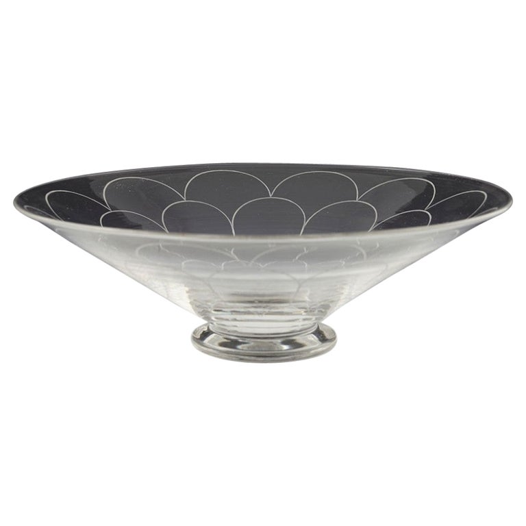 John Walsh Walsh Pattern 5886 Art Deco Glass Bowl, c1940 For Sale at ...