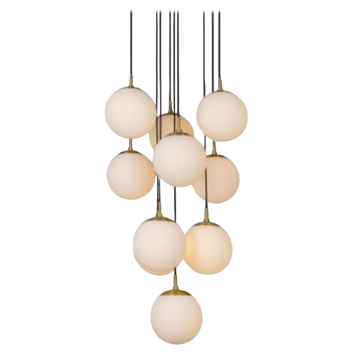 Globe Cluster Chandelier For Sale at 1stDibs