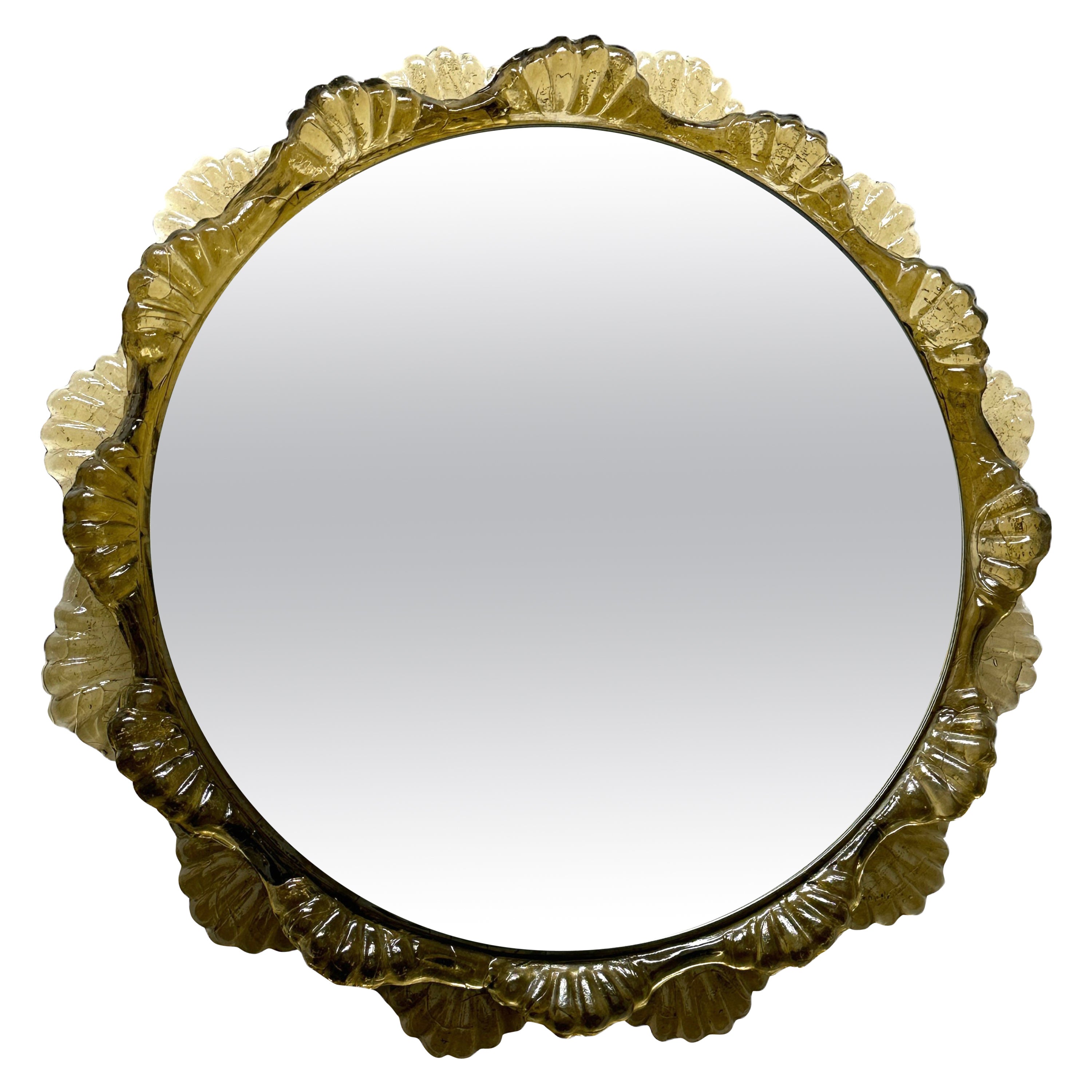 Mid Century Illuminated Mirror with Perforated Frame, Europe, 1940s For ...