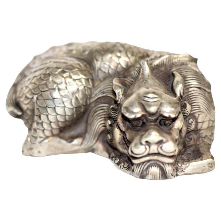 Silver Dragon Paperweight For Sale at 1stDibs