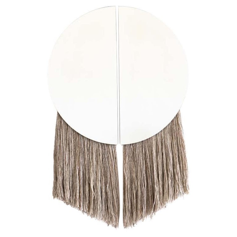 Apollo Mirror Clear and Natural Fiber For Sale at 1stDibs