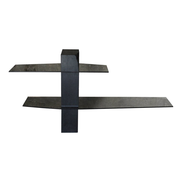Contemporary Shelf 'Adroit' by Frédéric Saulou, Black Slate For Sale at ...