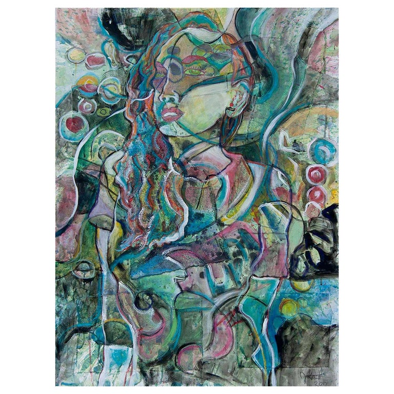 Abstract Figurative Painting "13th Floor" by Jason Stallings For Sale ...