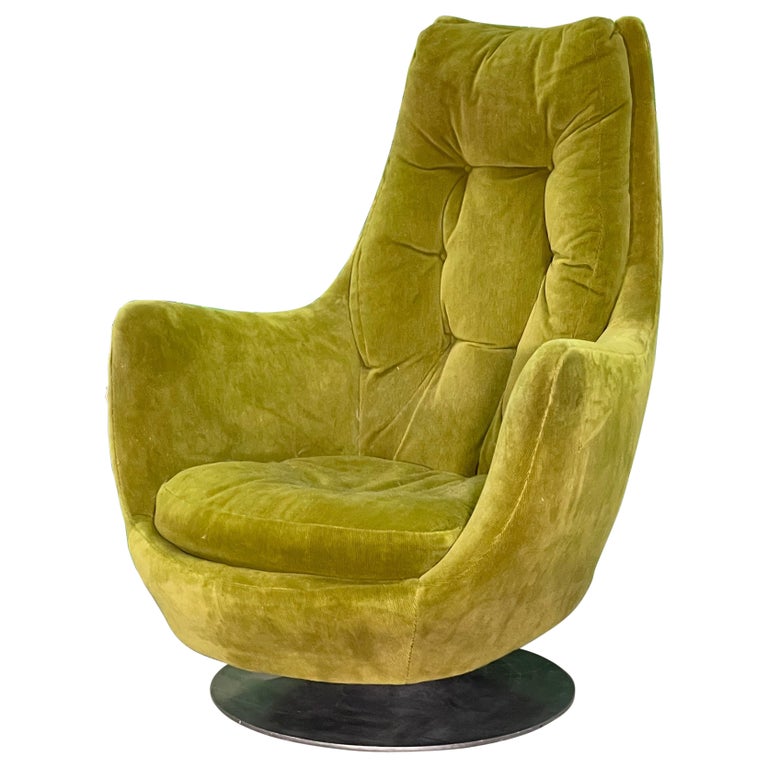 Milo Baughman for Thayer Coggin Plush Mod Swivel Lounge Chair For Sale ...