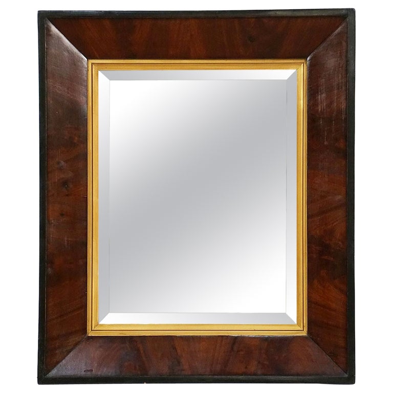 Rectangular Beveled Wall Mirror of Mahogany from England (H 30 x W 25 1 ...
