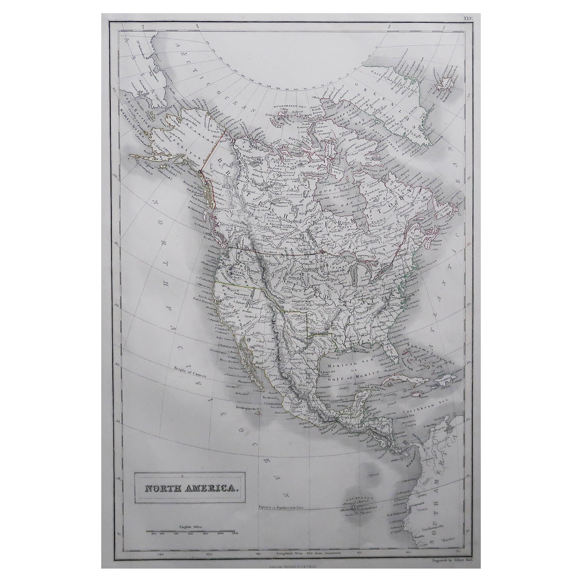 Antique Map of North America by Migeon '1880' at 1stDibs | us map 1880