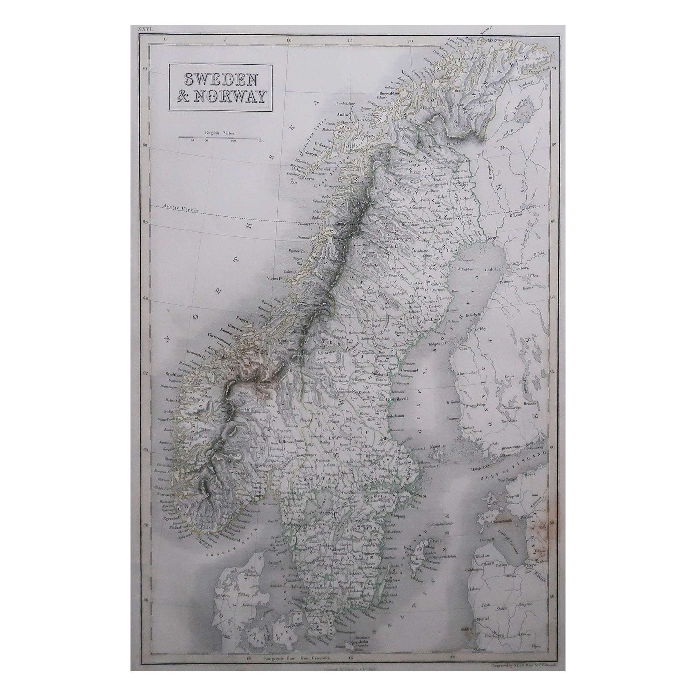 Antique Map of Denmark and Southern Sweden, c.1658 For Sale at 1stDibs ...