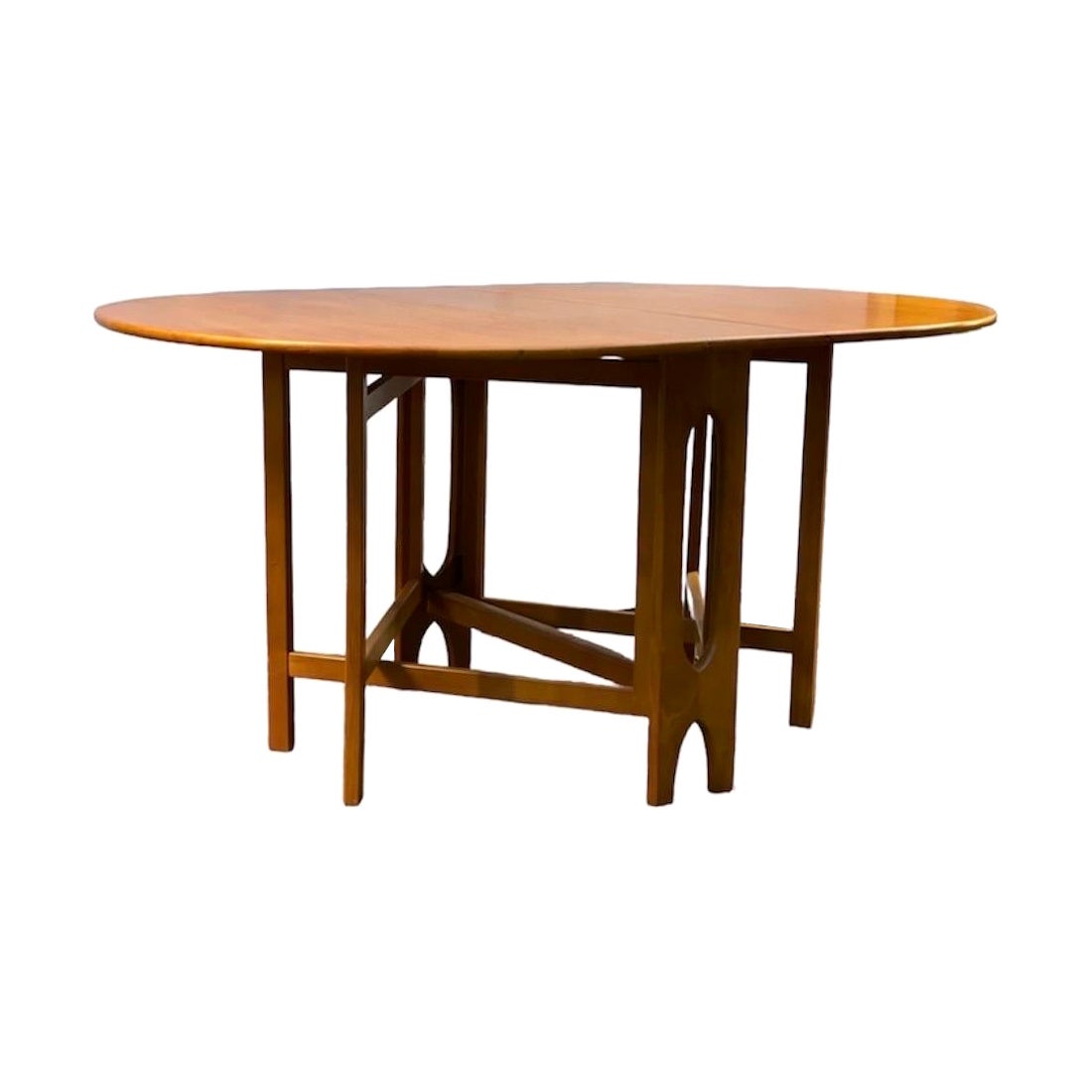 Vintage Imported Danish Modern Teak Dining Table with Extension Leaves ...