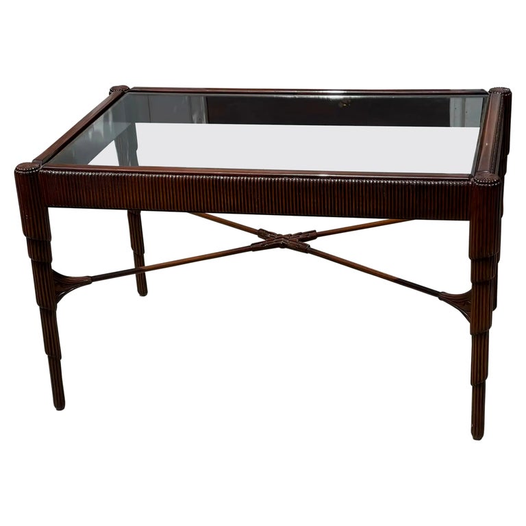 Art Deco Style Nancy Corzine Mahogany Curtain Cocktail Coffee Table For ...
